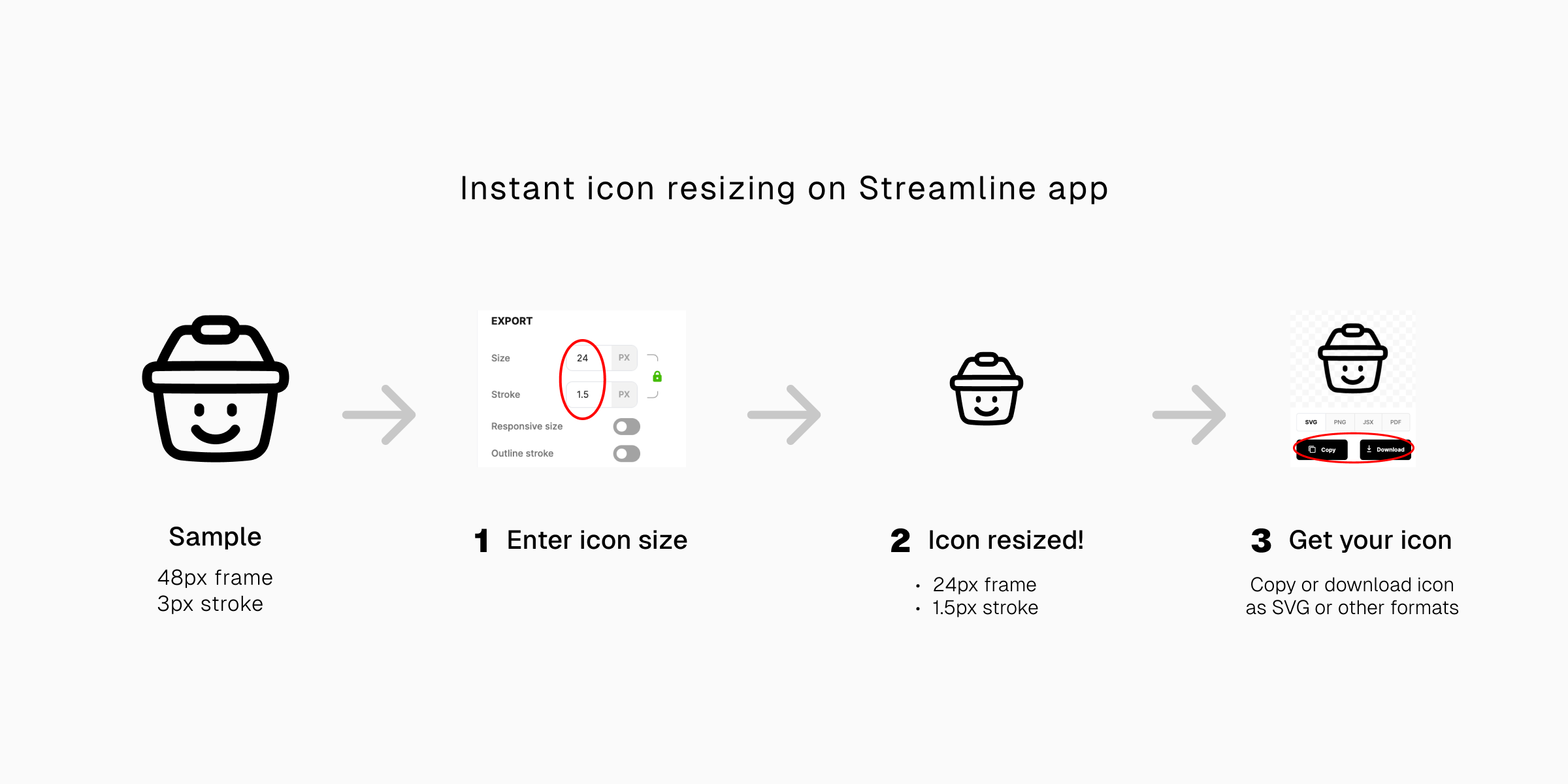 How to resize icons without losing quality