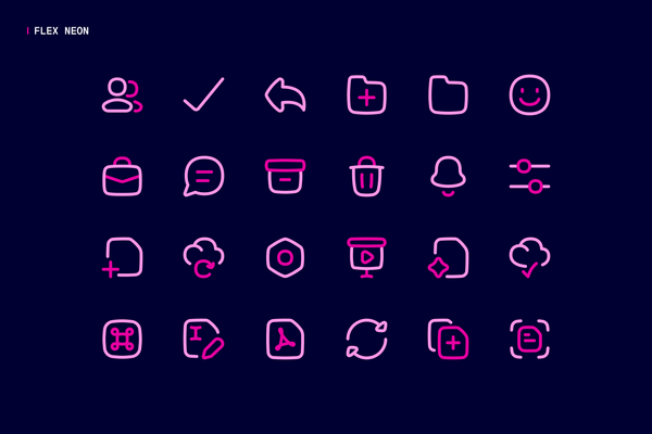Light up your designs with the new Neon icons